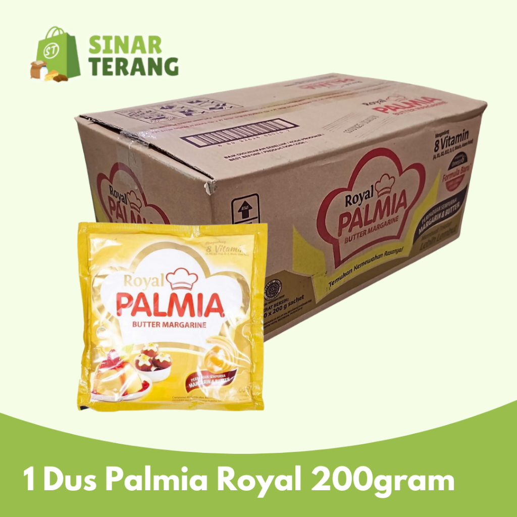 Jual 1 DUS Palmia Royal butter margarine 200gram isi 60 Sachet | Shopee ...
