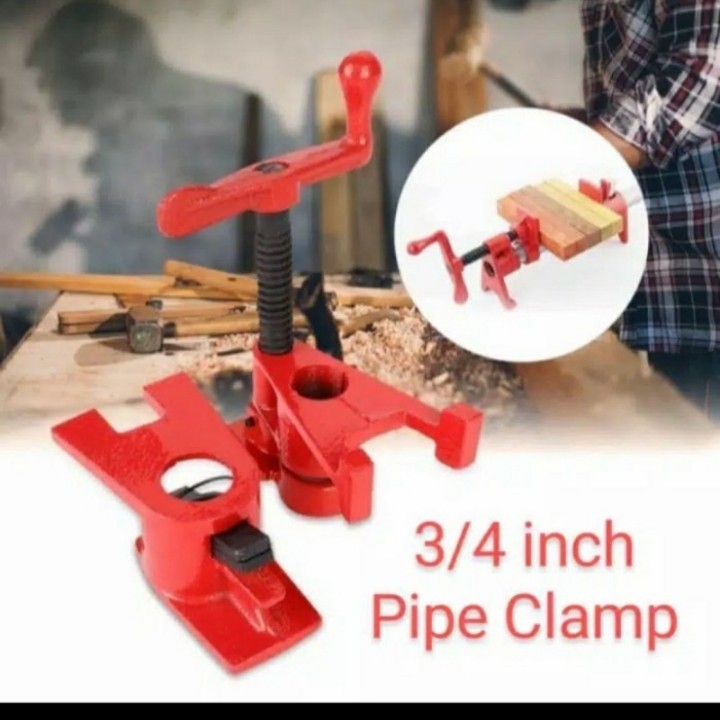 Jual BEST QUALITY Pipe Clamp Fixture With legs 3/4 for Woodworking ...