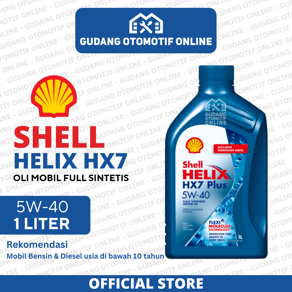 Jual Oli Shell Helix HX7 Plus 5W-40 1L 1 Liter - Oli Mesin Mobil Full ...