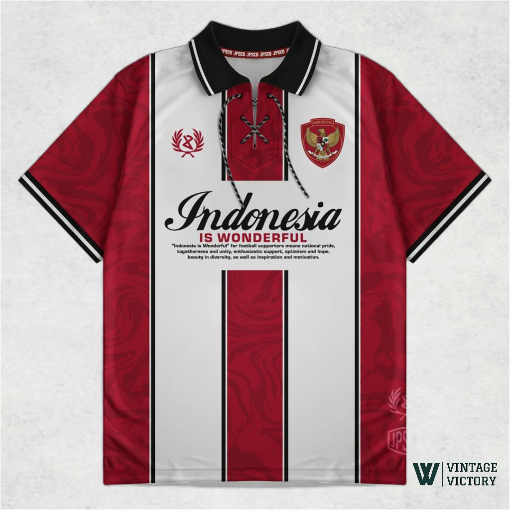 Jual Jersey Timas Indonesia Is Wonderful Retro Vintage Casual Merah ...