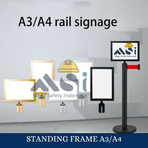 Jual Sign Frame A4 Standing Holder Signage Poster Stainless / Papan ...