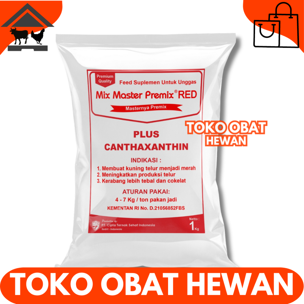 Jual MIX MASTER PREMIX RED 1 KG - Premix Ayam Bebek Petelur Plus ...