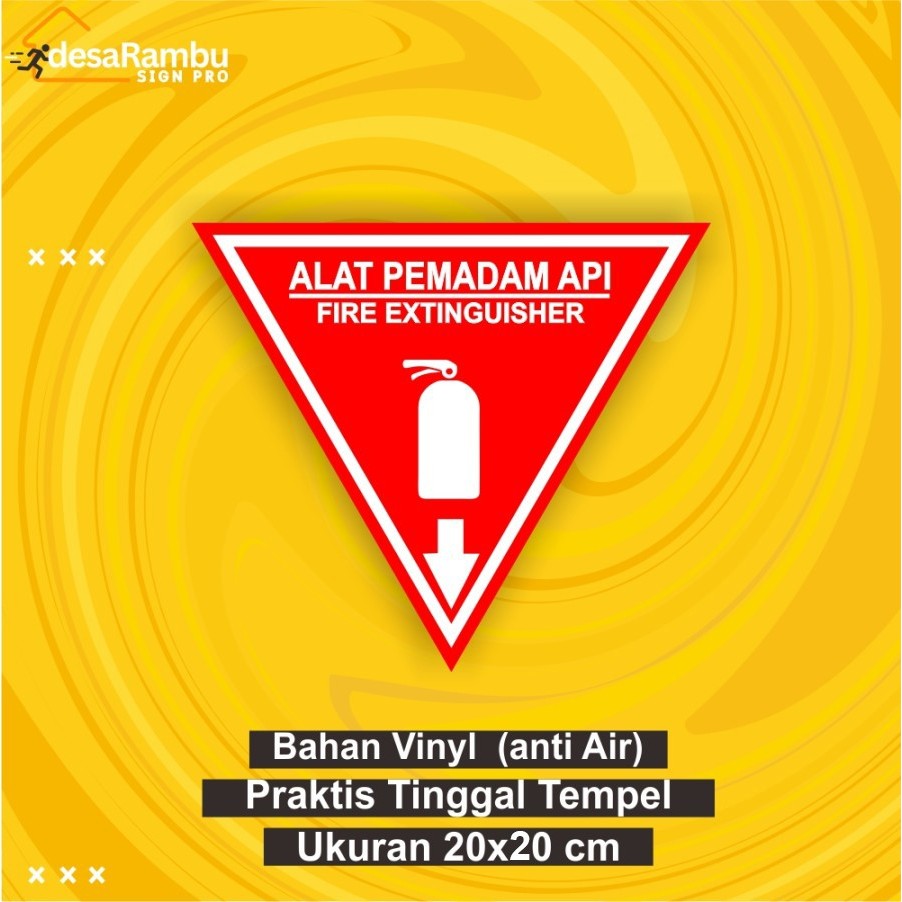 Jual Stiker Akrilik Alat Pemadam Api Sign Keamanan Apart Ukuran 20 cm x ...