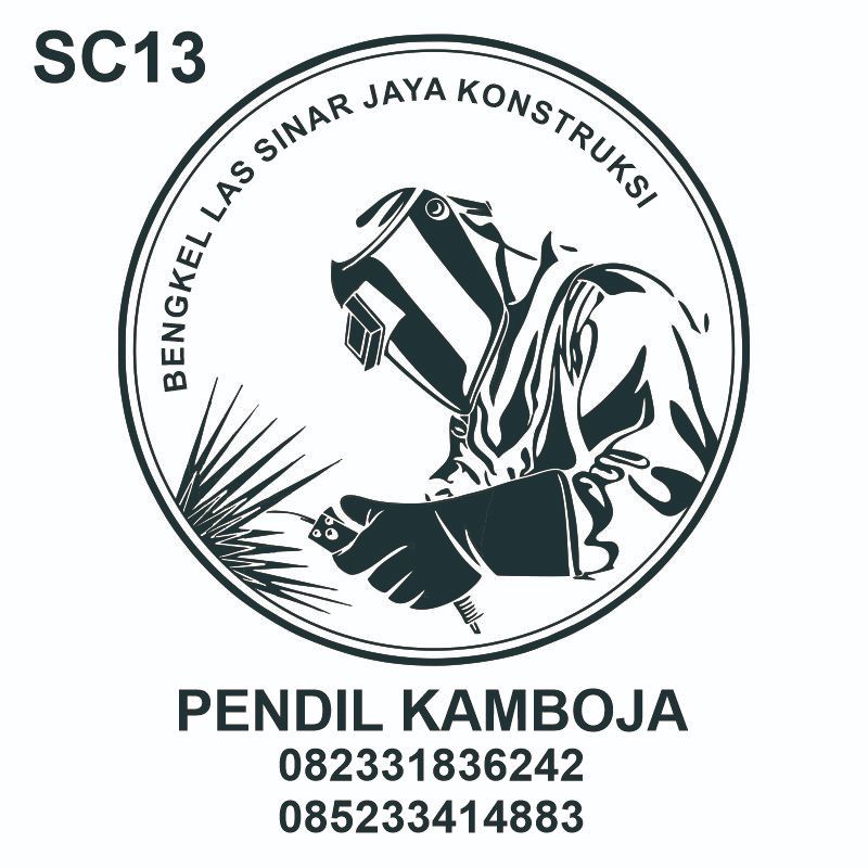 Jual Stempel flash bengkel las listrik mobil pagar\ stempel logo ...
