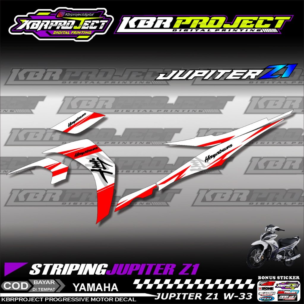 Jual JUPITER Z1 STIKER STRIPING PREMIUM MOTOR KEREN LIS VARIASI JUPITER ...