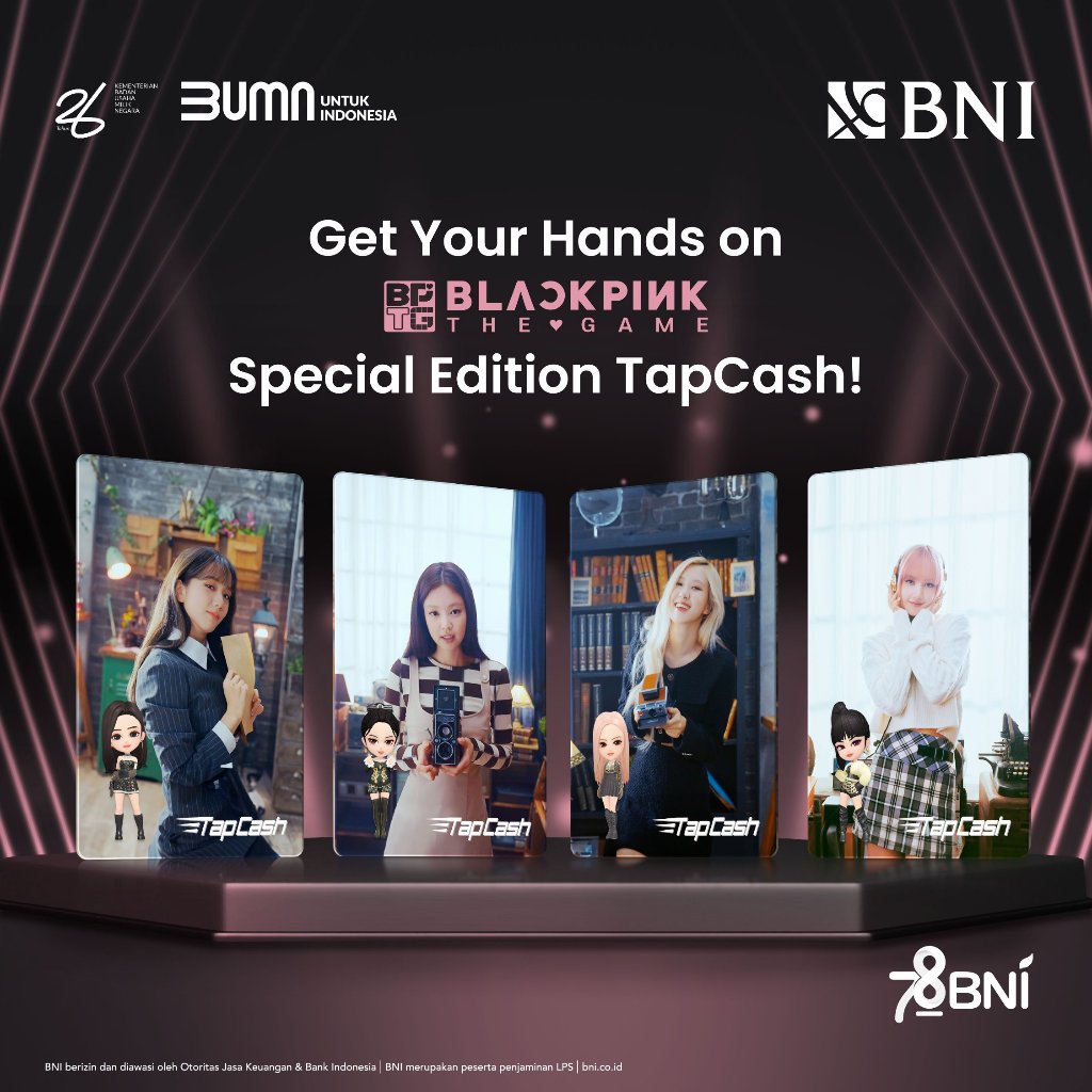Jual Blackpink The Game BPTG Special Edition TapCash BNI - Jisoo Jennie ...