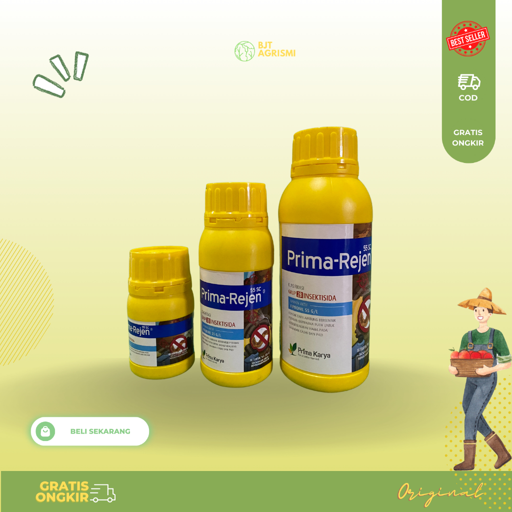 Jual Insektisida Prima Rejen biru 55sc Fipronil 55% hama penggerek ...