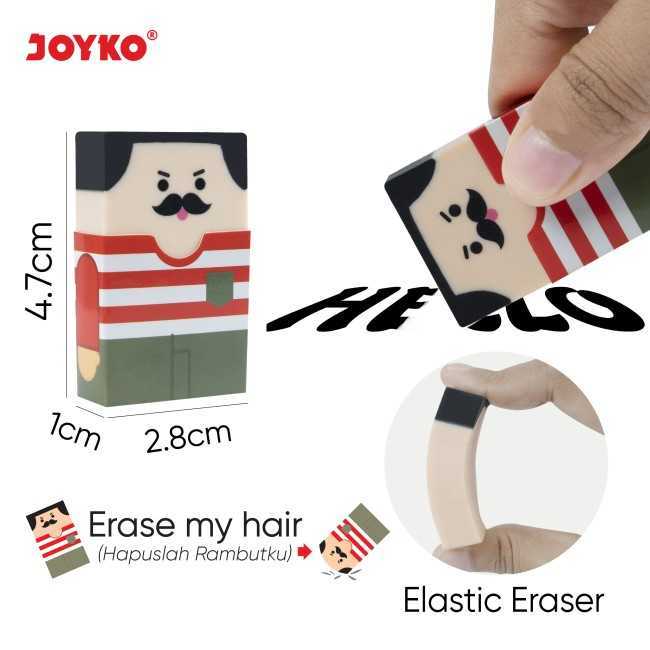 Jual Penghapus Pensil JOYKO Eraser ER-125 (Man In Costume)/Eraser ER-120 (Morandi)/Eraser ER-122 ...