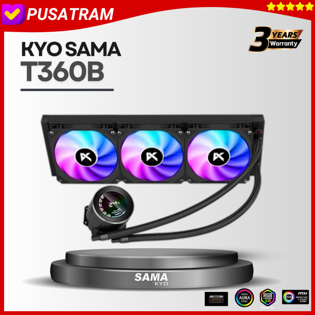 Jual KYO SAMA T360B ARGB AIO Liquid Cooling 360mm AIO 360 WATER COOLER ...
