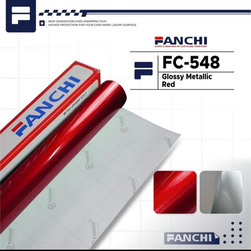 Jual Sticker Fanchi FC548 Glossy Metallic Red Merah Candy Metalik ...