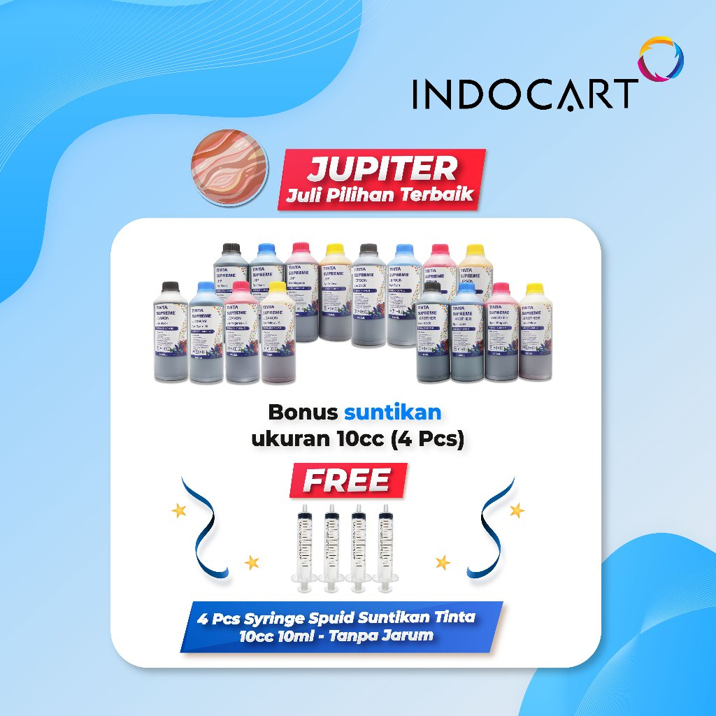 Jual INDOCART Paket Tinta Refill utk Printer HP Canon Epson-1Liter | Shopee Indonesia