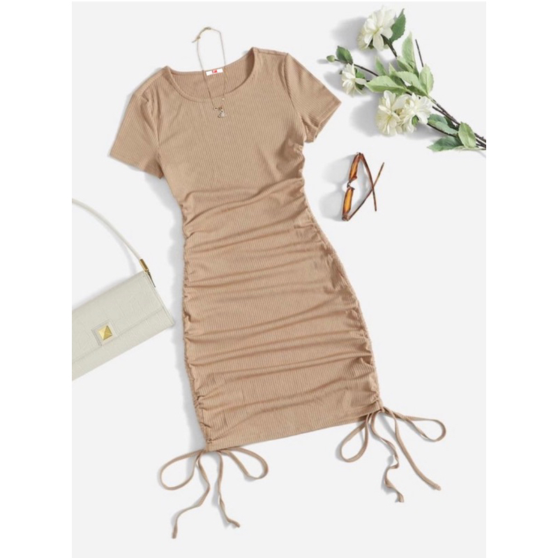 Jual DRESS MINI SERUT (KTW-256) BAHAN SPANDEK WANITA | Shopee Indonesia