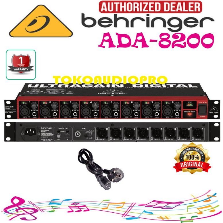 Jual Behringer ADA8200 8 In/8 Out ADAT Audio Interface dan Preamp Behringer ADA-8200 | Shopee ...
