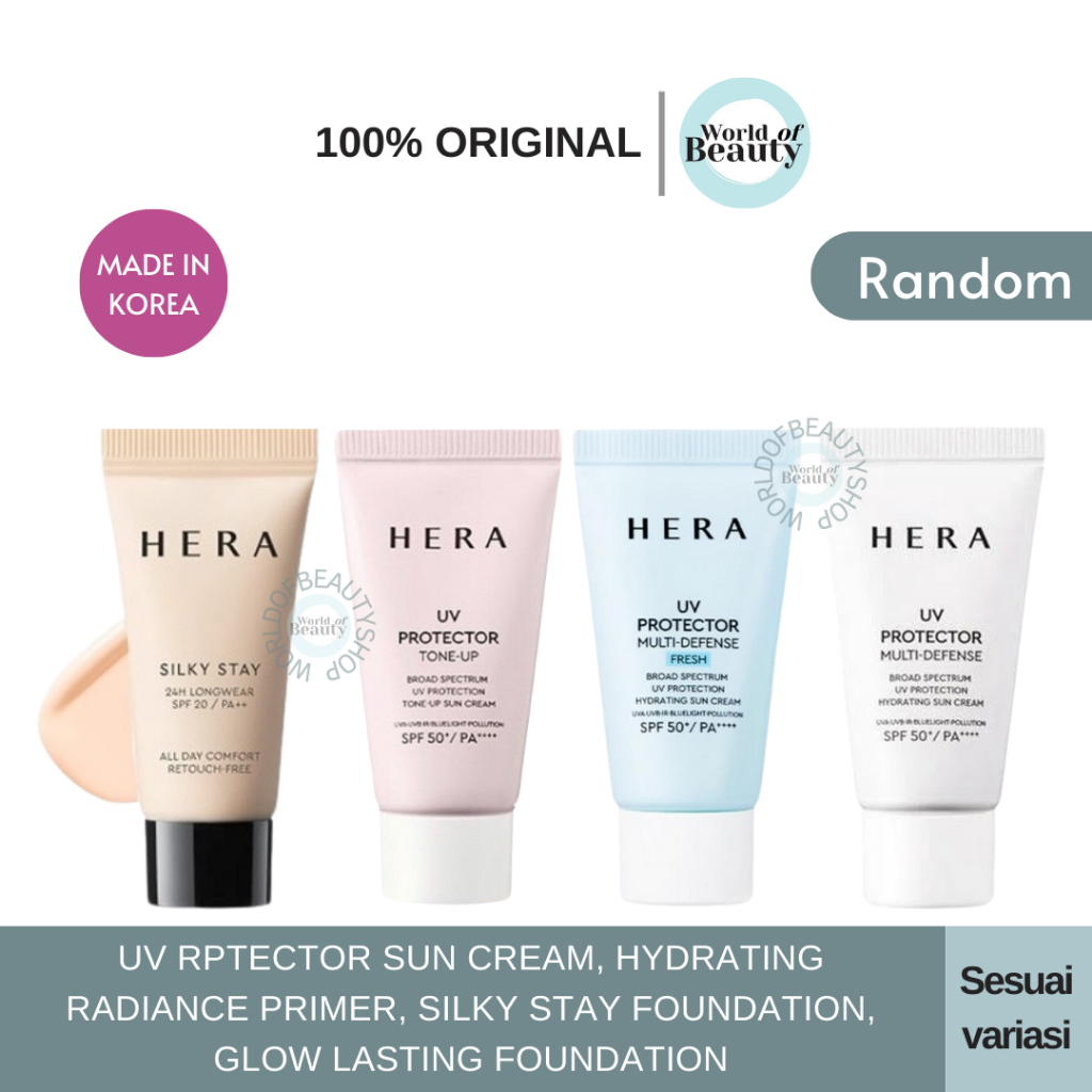 Jual WOBS | ORIGINAL Hera UV Protector Sunscreen Sun Cream Silky Stay ...