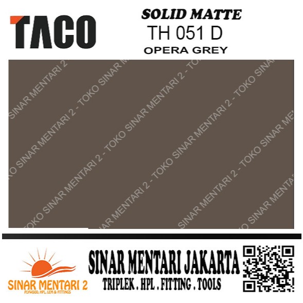 Jual TACO HPL SOLID MATTE TH 051 D OPERA GREY | Shopee Indonesia