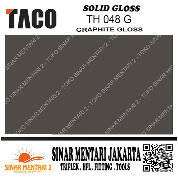 Jual TACO HPL SOLID GLOSS TH 048 G GRAPHITE GLOSS | Shopee Indonesia