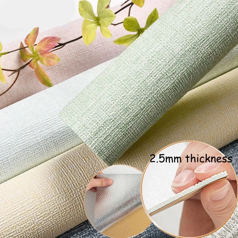 Jual Wallpaper Dinding Serat Linen Wallpaper Linen Bahan Foam XPE ...