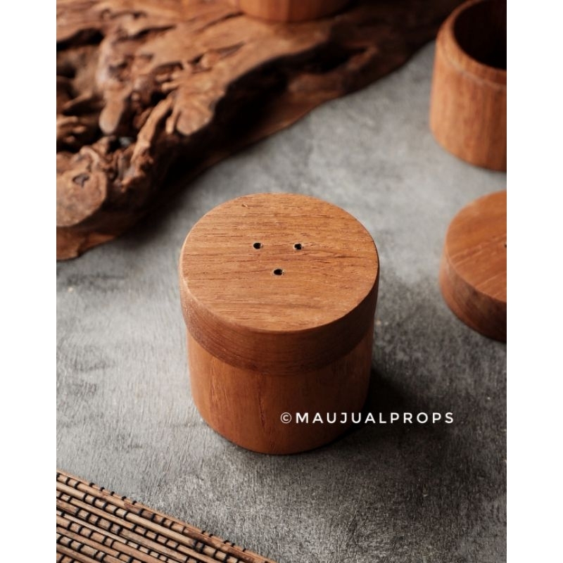 Jual Salt Pepper Shaker Kayu Jati / Botol Garam Lada | Shopee Indonesia