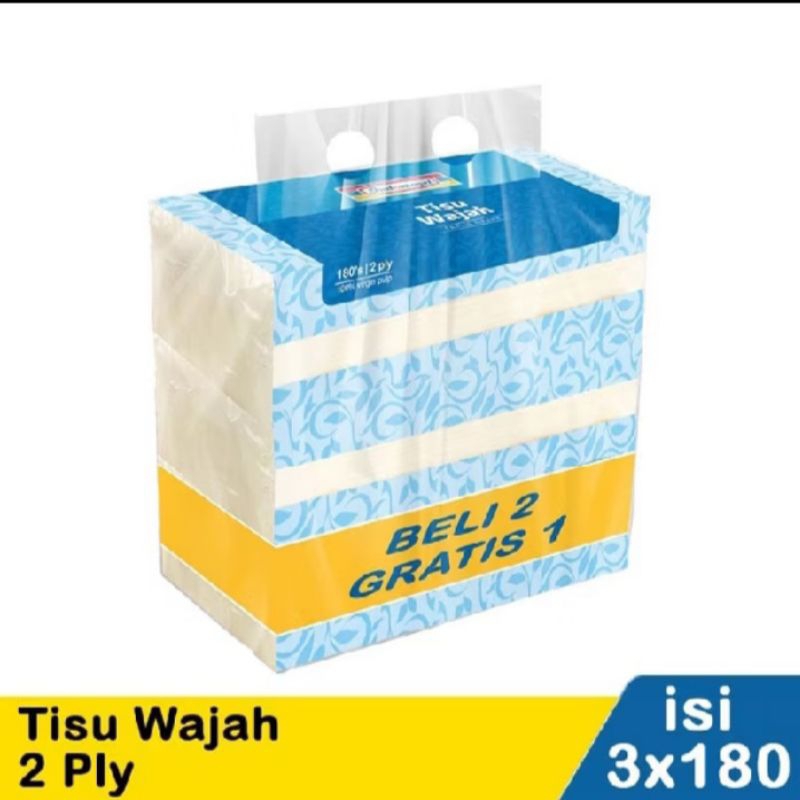 Jual Tisu Wajah Indomaret 2 ply Beli 2 gratis 1(isi 3x180gr ) | Shopee ...