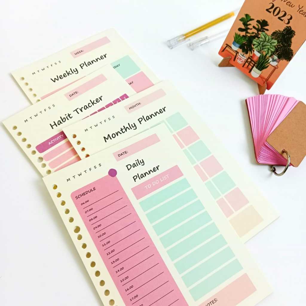 Jual Loose Leaf/Isi Binder/Looseleaf Daily planner/Weekly Planner ...