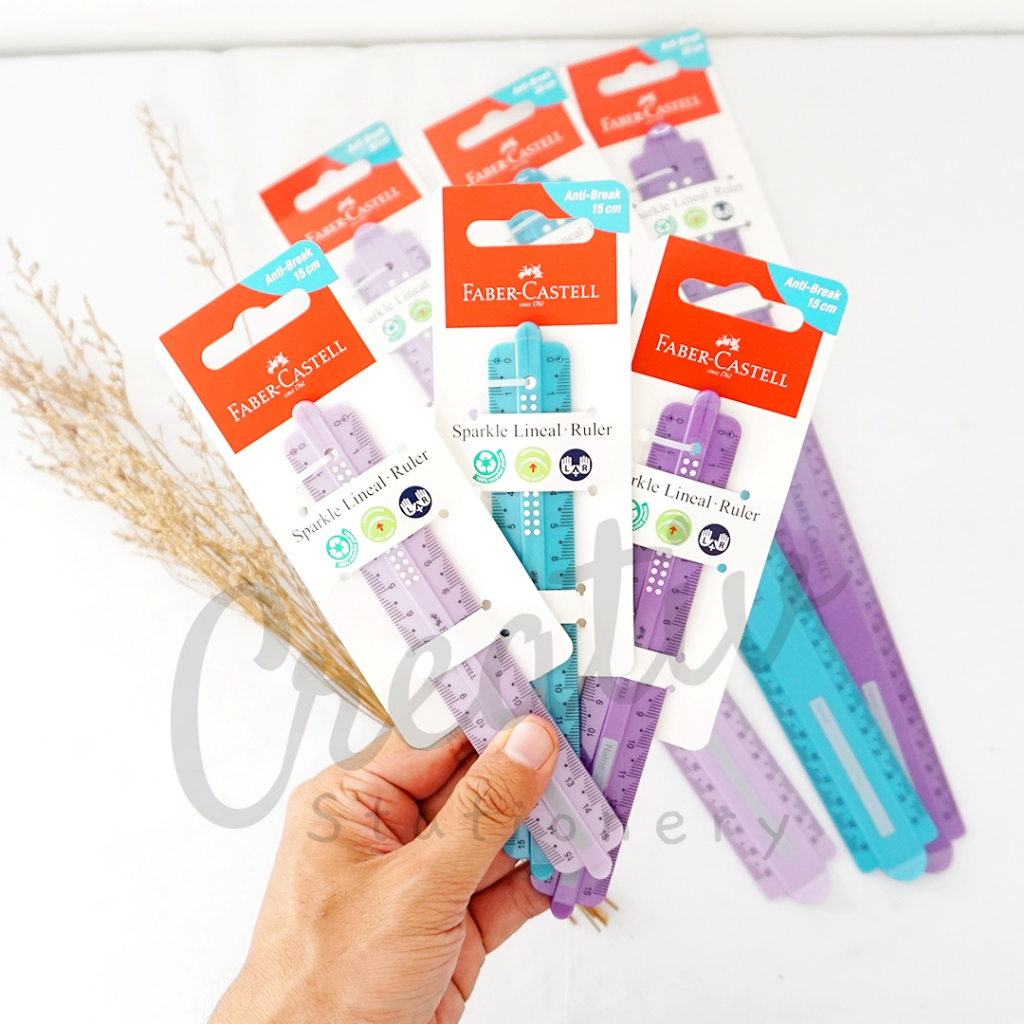 Jual FABER CASTELL Penggaris Sparkle Break Resistant Ruler 15 30 Cm ...