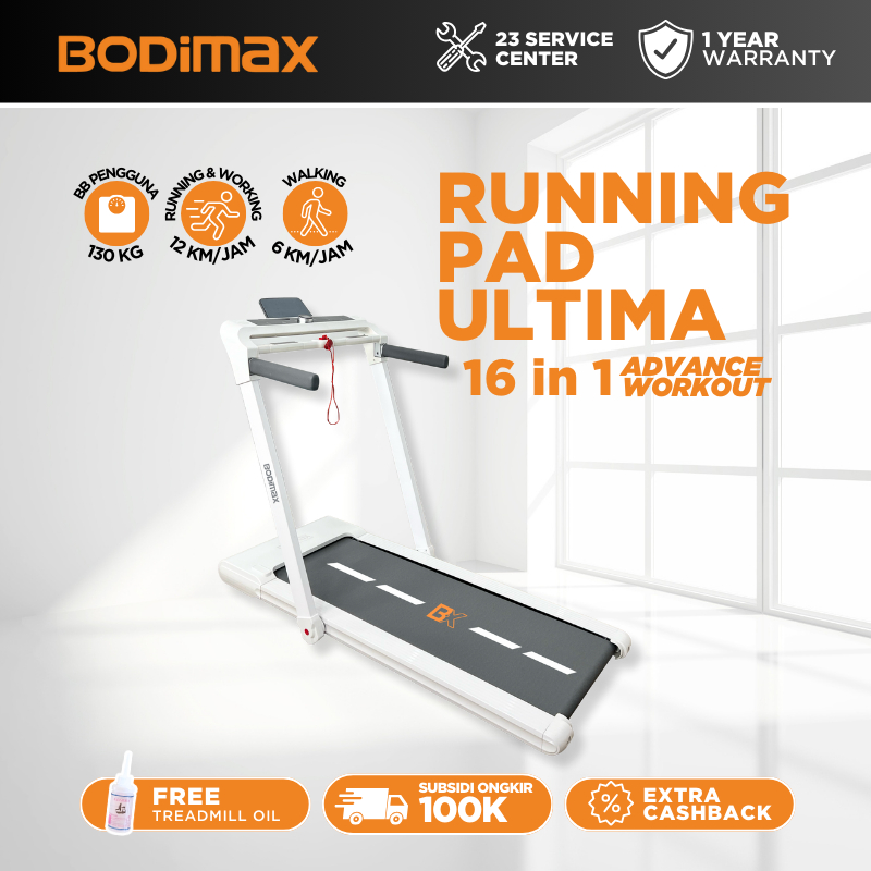 Jual BODIMAX RUNNING PAD ULTIMA – FOLDING TREADMILL / GYM / ALAT ...