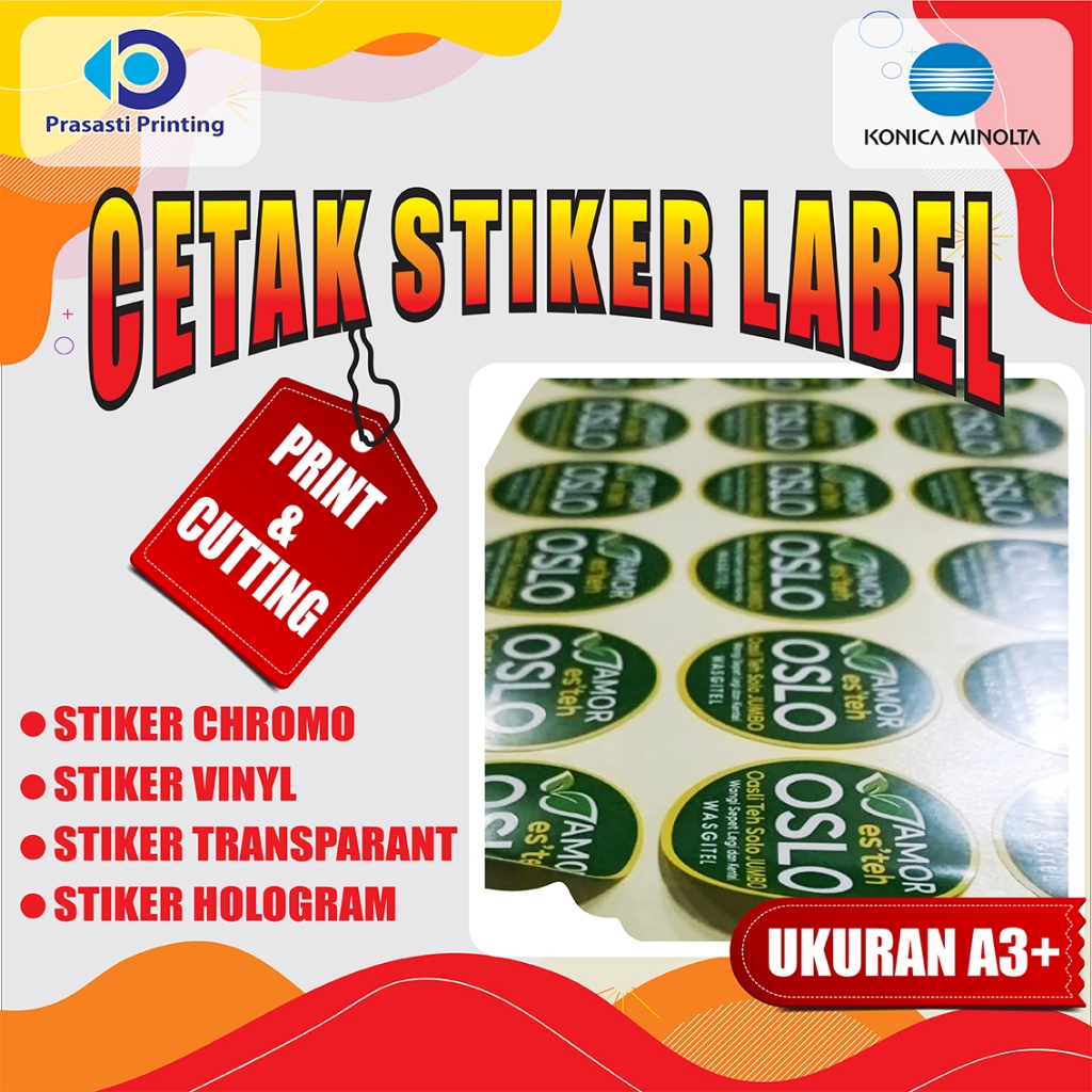 Jual Cetak Stiker Vinyl / Transparant Cetak Stiker Label Kemasan, Label ...