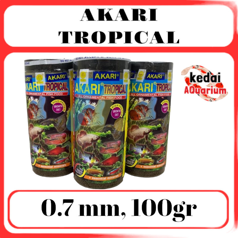 Jual Pelet Akari Tropical 100gr Makan Ikan Hias Tropical / All ...