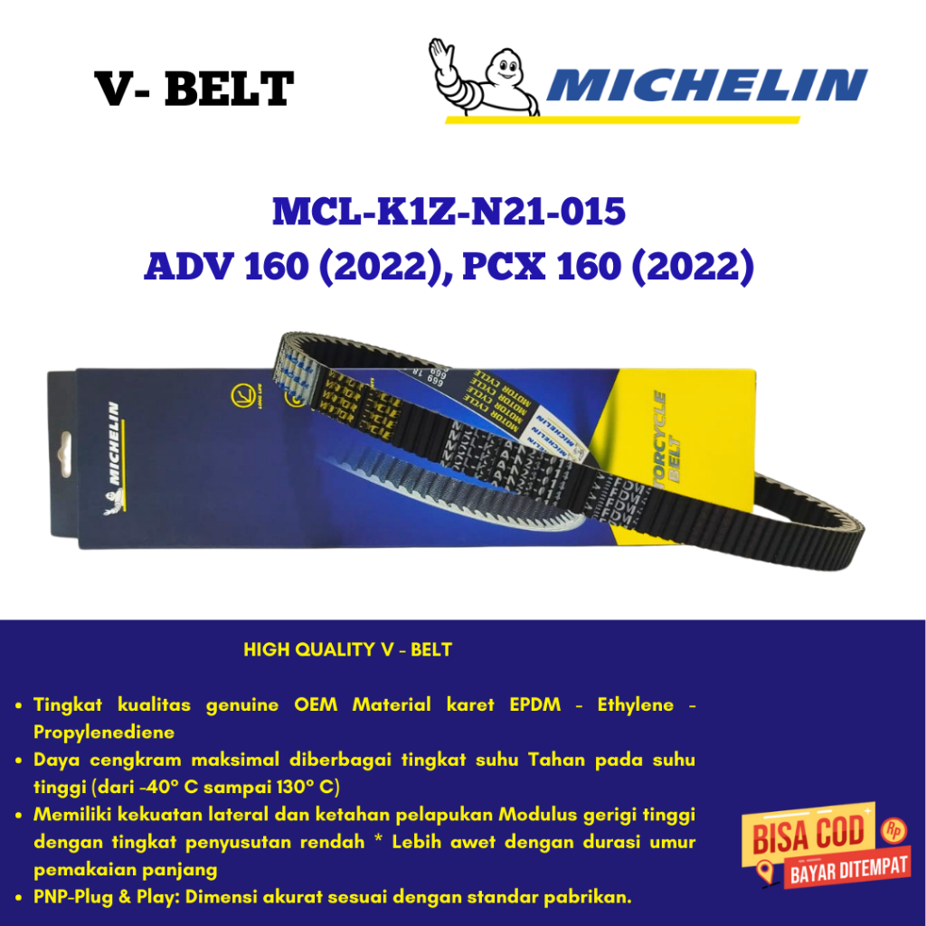 Jual Michelin Van Belt ADV 160 , PCX 160 K1Z | Shopee Indonesia
