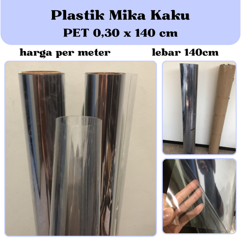 Jual Plastik Mika Kaku Meteran (0.30mm x 140cm) untuk Tutup Seserahan Bening Pernikahan ...