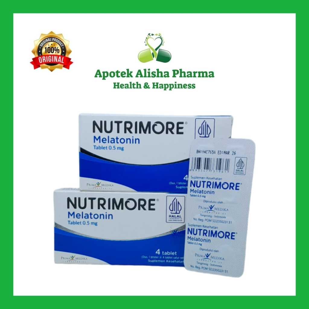 Jual Nutrimore Melatonin Per Strip 4 Tablet - Suplemen Kesehatan ...