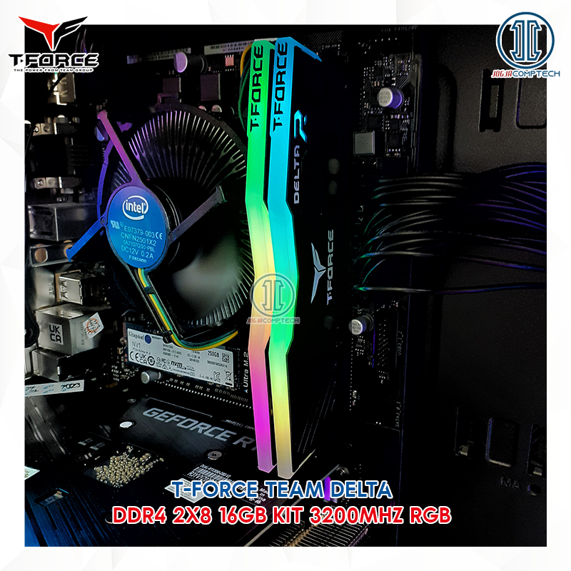 Jual Ram Team T-Force Delta ddr4 2x8 16gb kit 3200mhz RGB Black ...