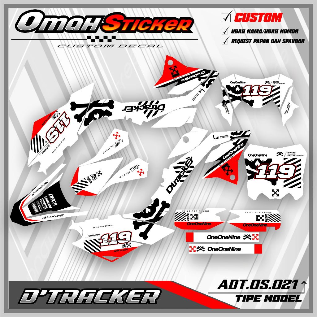Jual Decal Kawasaki Dtracker Full Body, Stiker Dekal Dtracker Full Body ...
