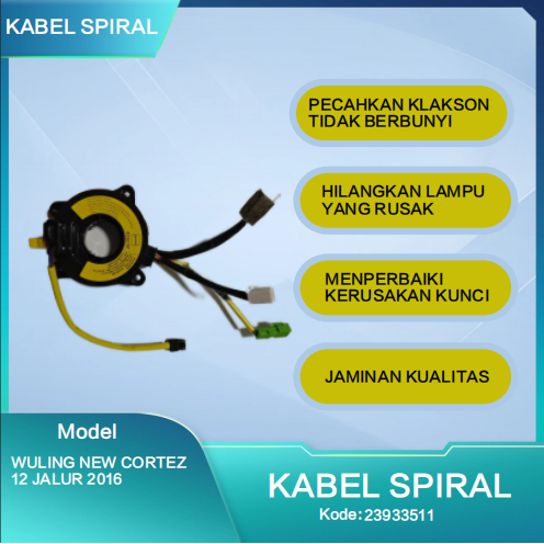Jual Kabel Spiral Kabel Klakson Clock Spring Cable WULING NEW CORTEZ12 ...