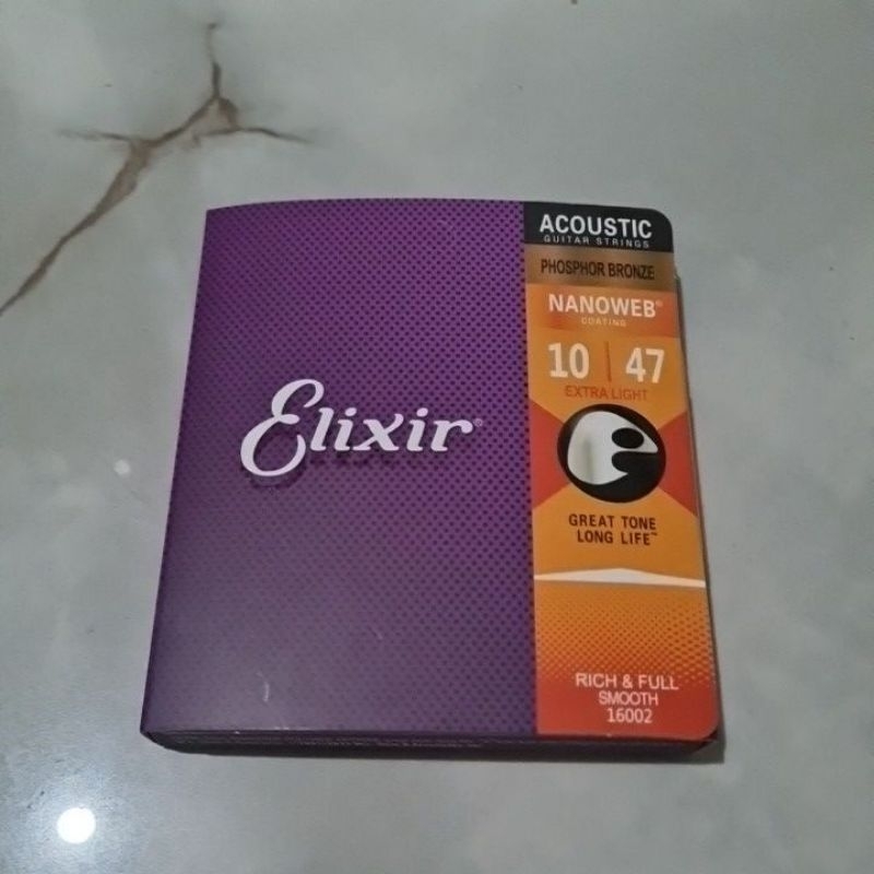 Jual senar gitar elixir akustik elektrik 010 satu set | Shopee Indonesia