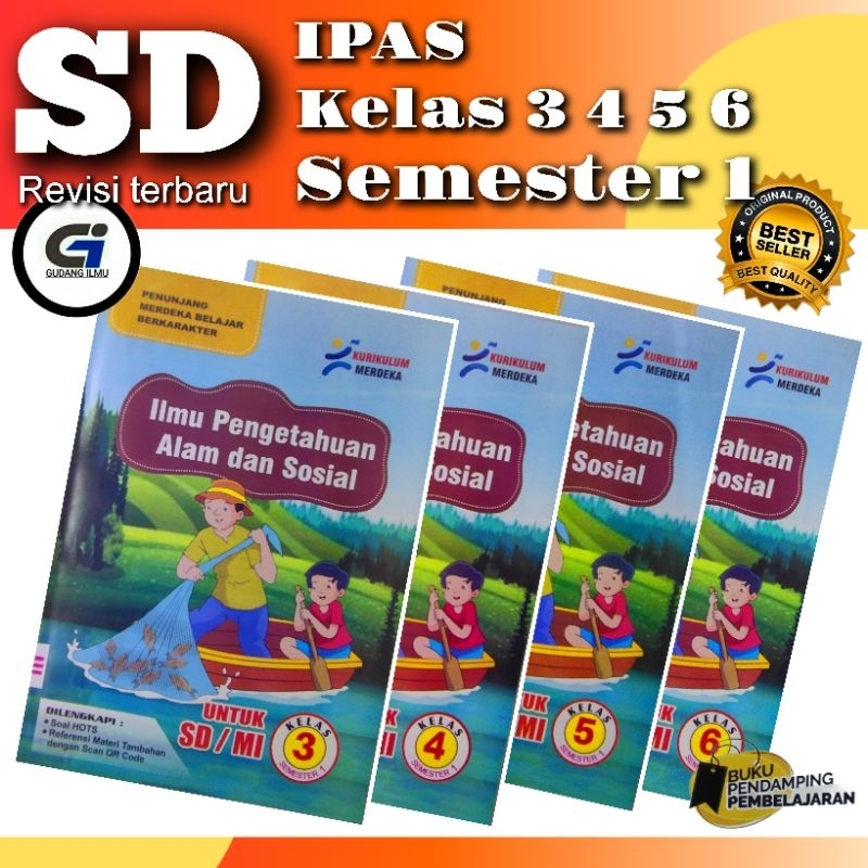 Jual LKS IPA & IPS ( IPAS ) SD kelas 3 4 5 6 Semester 1 l kurikulum ...