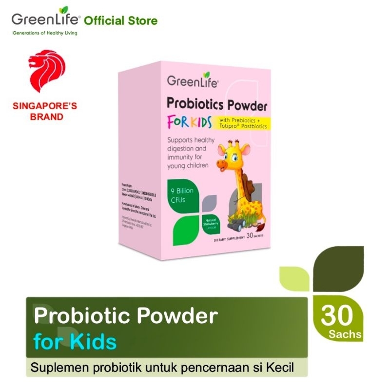 Jual GreenLife Probiotics Powder For Kids isi 30 Saset Probiotik dan ...