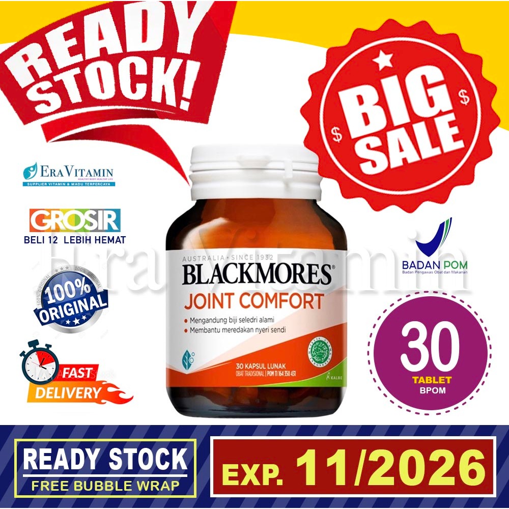 Jual Blackmores Joint Comfort - isi 30 tablet BPOM Kalbe celery ...