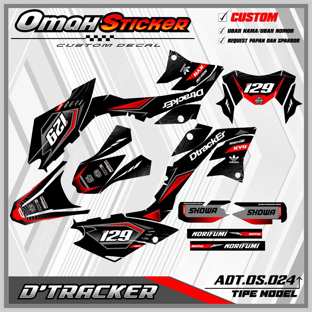 Jual Decal Kawasaki Dtracker Full Body, Stiker Dekal Dtracker Full Body ...