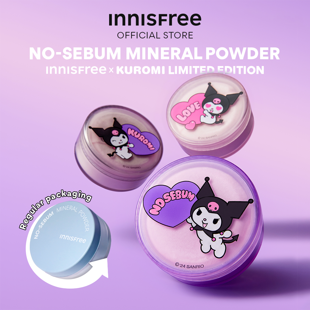 Jual [Special Edition Innisfree X Kuromi] No Sebum Mineral Powder 5g - Bedak Tabur Penahan ...