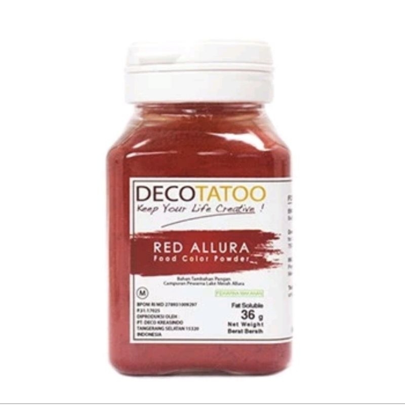 Jual decotatoo merah allura 48 gr | Shopee Indonesia