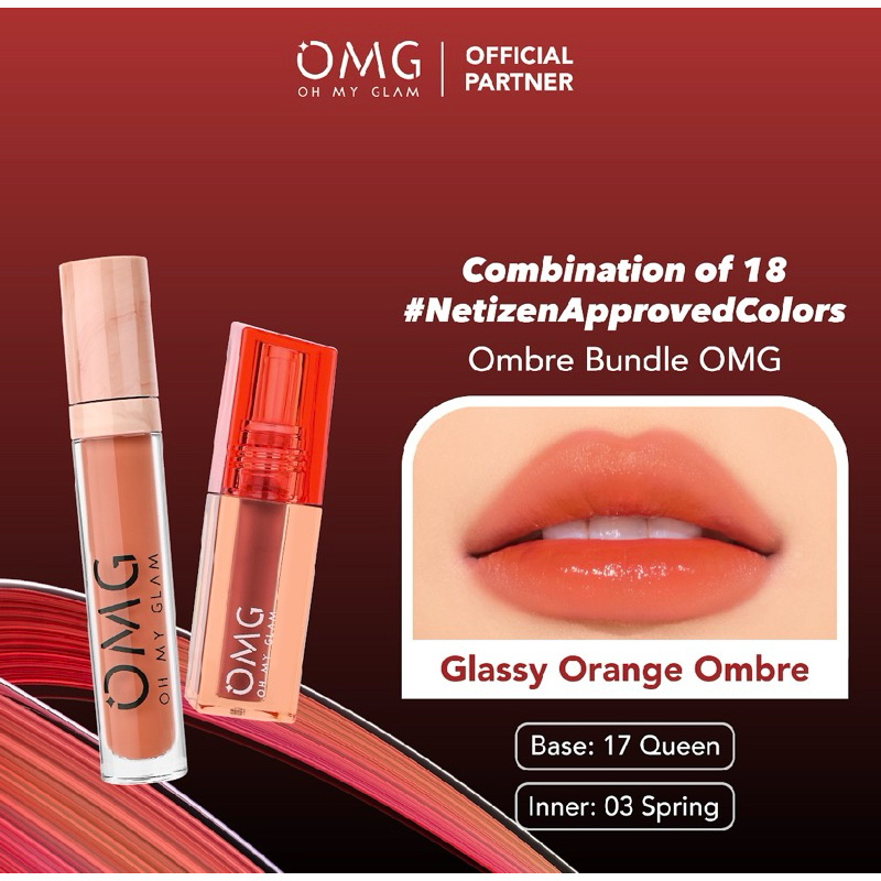 Jual PAKET OMBRE OMG GLASSY LIP TINT + OMG MATTELAST LIP CREAM | Shopee ...