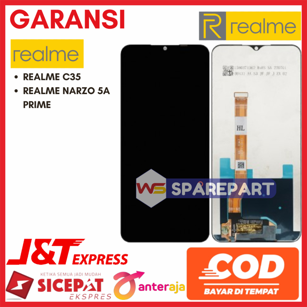 Jual LCD REALME C35 / NARZO 50A PRIME - ORIGINAL FULLSET | Shopee Indonesia