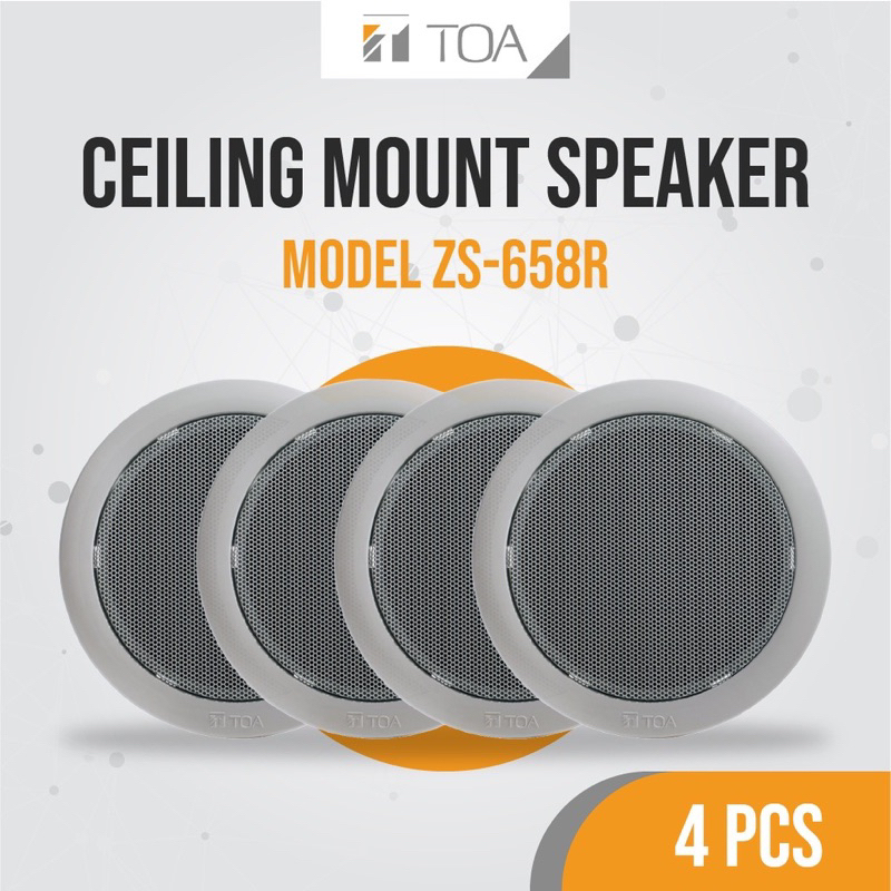 Jual TOA ZS-658R (Ceiling Speaker 6W / Speaker Plafon 6W / ZS 658 R) | Shopee Indonesia