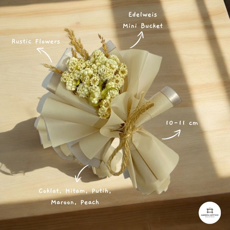 Jual [READY] MINI RUSTIC FLOWER BUCKET EDELWEISS By Amerta | Shopee ...