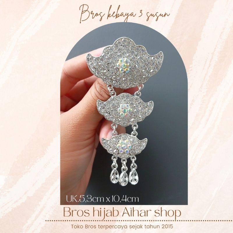 Jual Bros Kebaya Gold Emas Perak Kutubaru 3 Susun Bross Kutu Baru Tumpuk khas Etnik Jawa Pesta ...