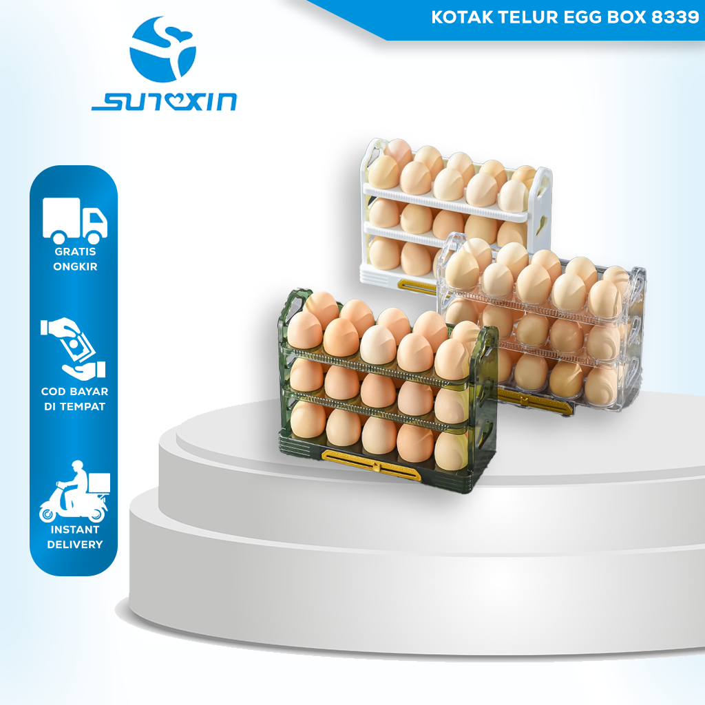 Jual SUNXIN- Kotak Telur Egg Box 8339/ Tempat Penyimpanan Telur / Box ...