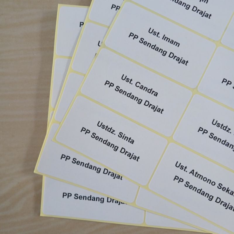 Jual Label Stiker Nama | Label Undangan Nikah | Label Tulisan Bebas ...
