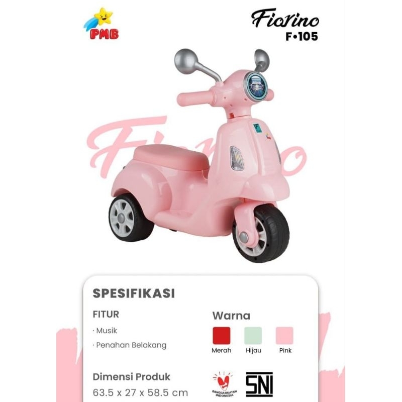 Jual MAINAN ANAK RIDE ON FOOT TO FLOOR BALANCE BIKE PMB F105 FIORINO ...