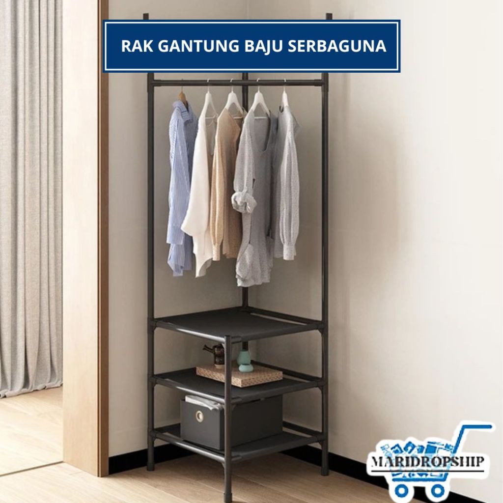 Jual RAK GANTUNGAN BAJU SUDUT / RAK GANTUNG BAJU SERBAGUNA PORTABLE ...